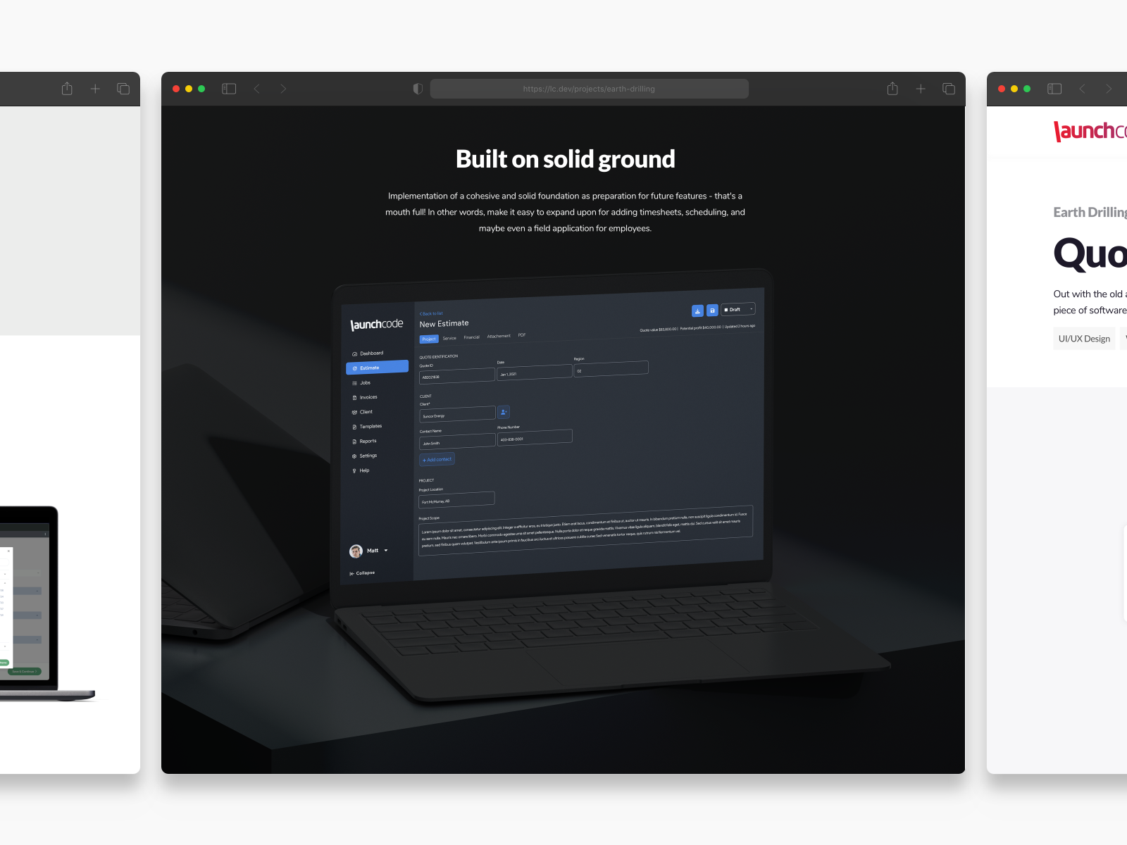 Project Page by Luiz Lizardo for launchcode on Dribbble