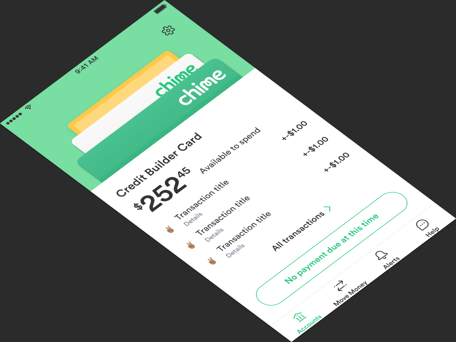 Wallet Concept for Chime Home screen by Hass Viajar Lunsford on Dribbble