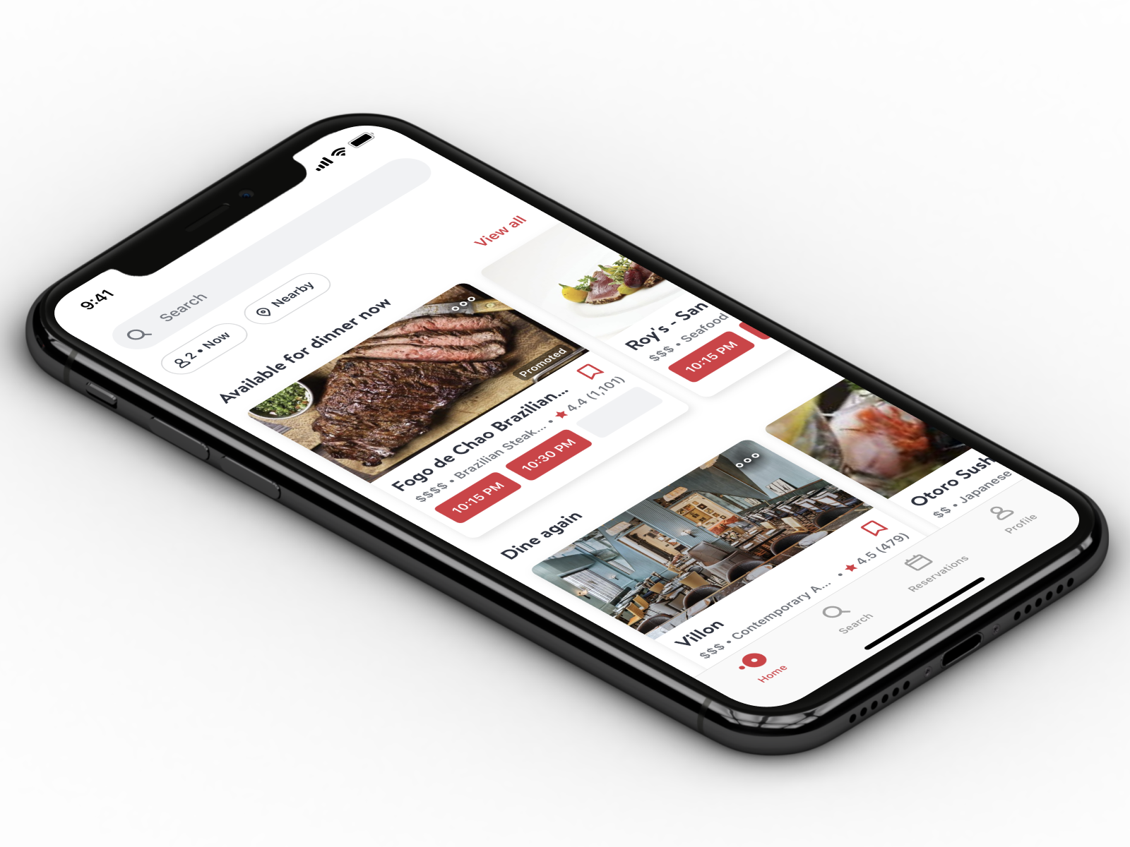 OpenTable Home Screen 2019 by Hass Viajar Lunsford on Dribbble