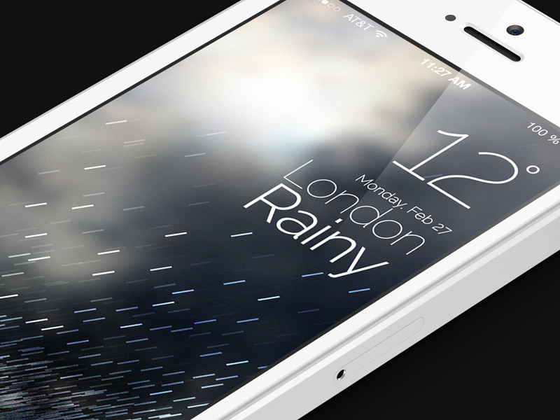Weather app_Rainy by Lim Choi on Dribbble