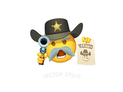 Sheriff smiley by Oles Kalashnik on Dribbble