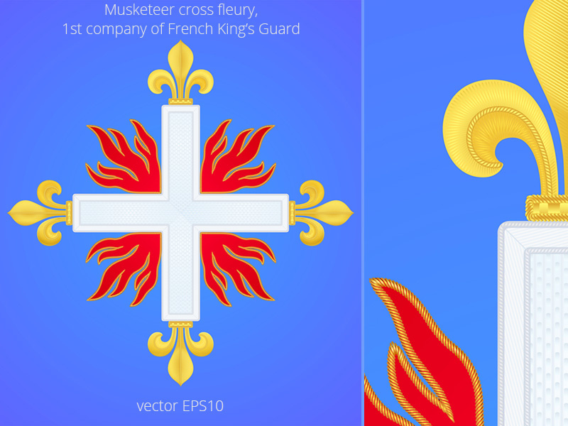 Authentic Musketeer Cross Fleury by Oles Kalashnik on Dribbble