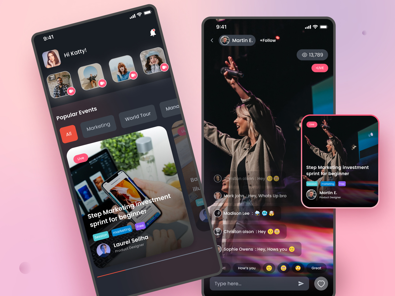 Live Streaming App by Murtaza Lightwala on Dribbble