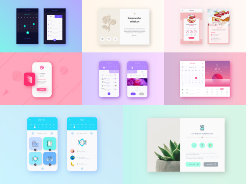 App collection by Martina Cavalieri on Dribbble