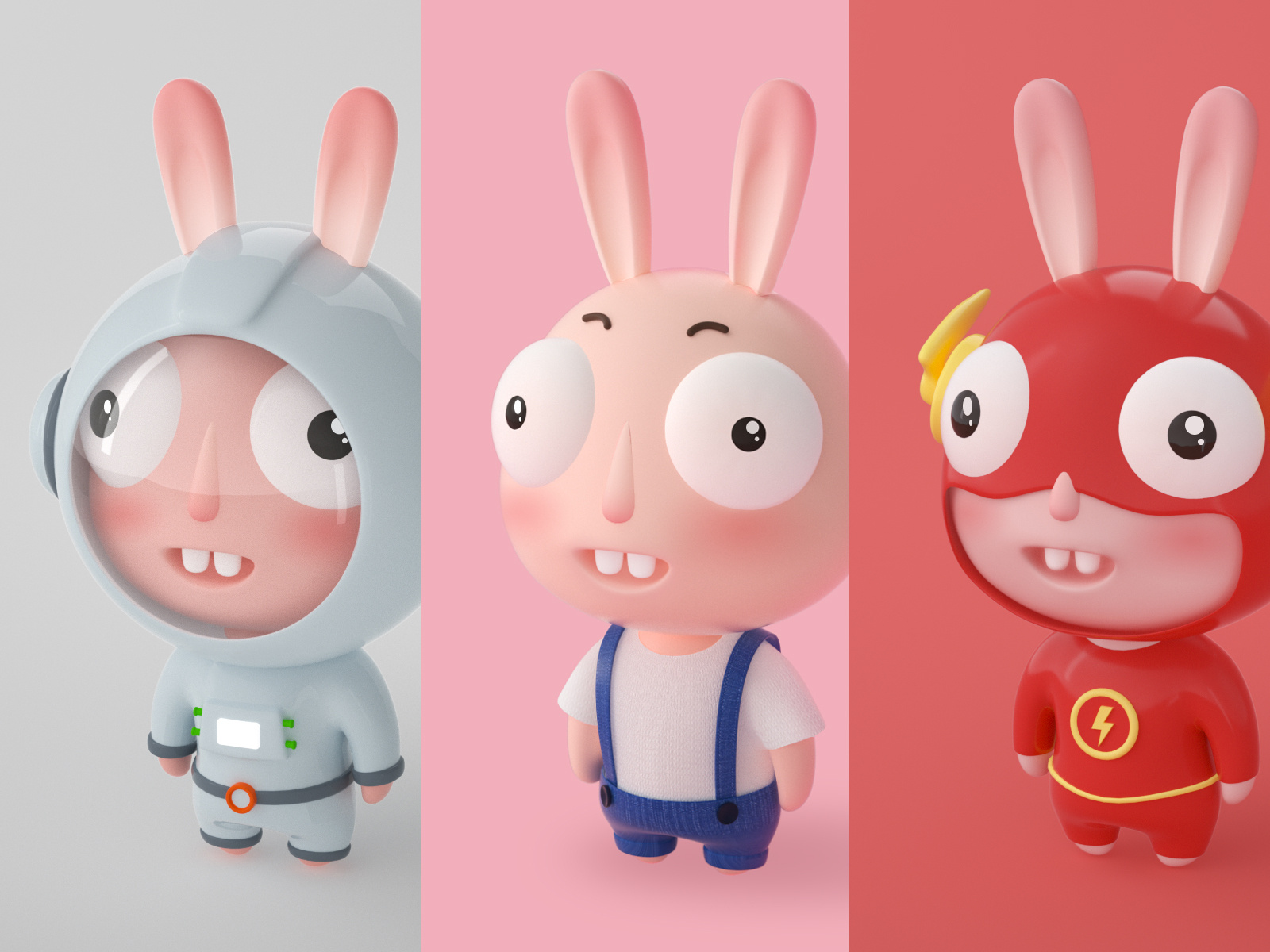 Buck teeth rabbit-3D by Anne-Z on Dribbble
