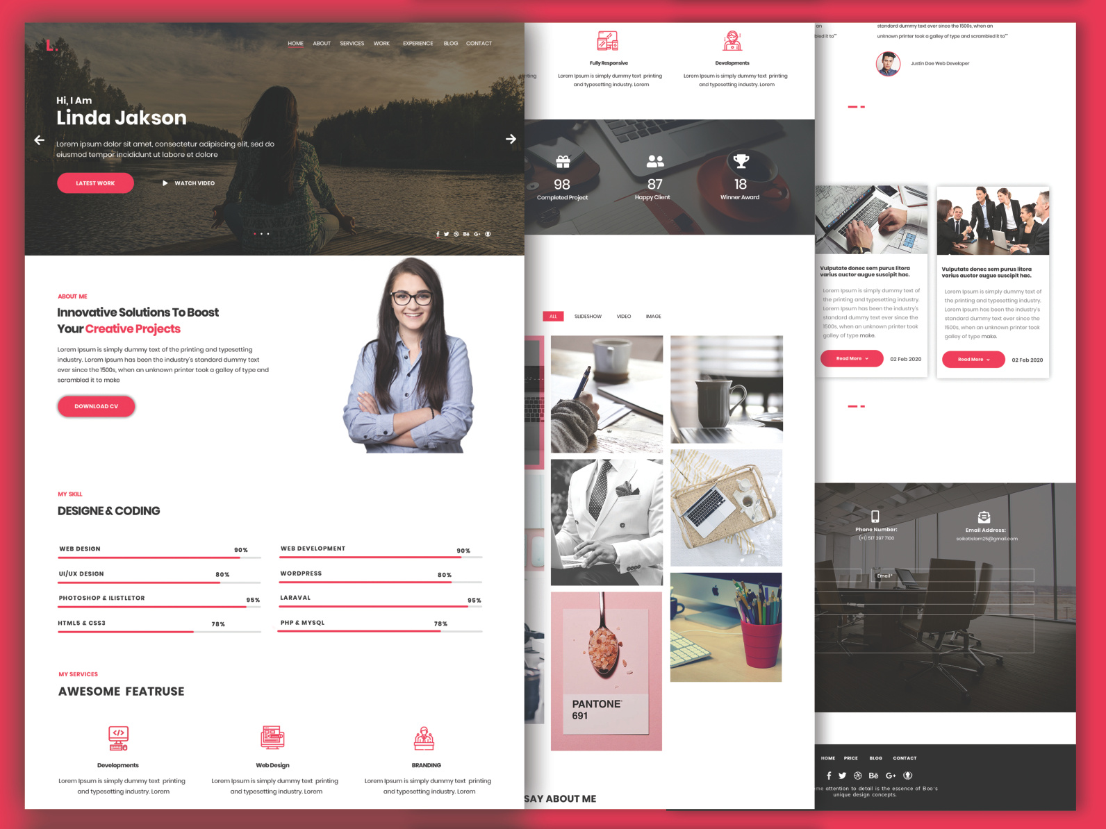 Personal Portfolio Template by MD. Montasur Rahman on Dribbble