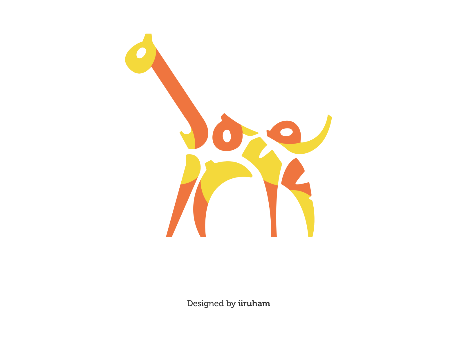 Giraffe Typography Logo by Iruham on Dribbble