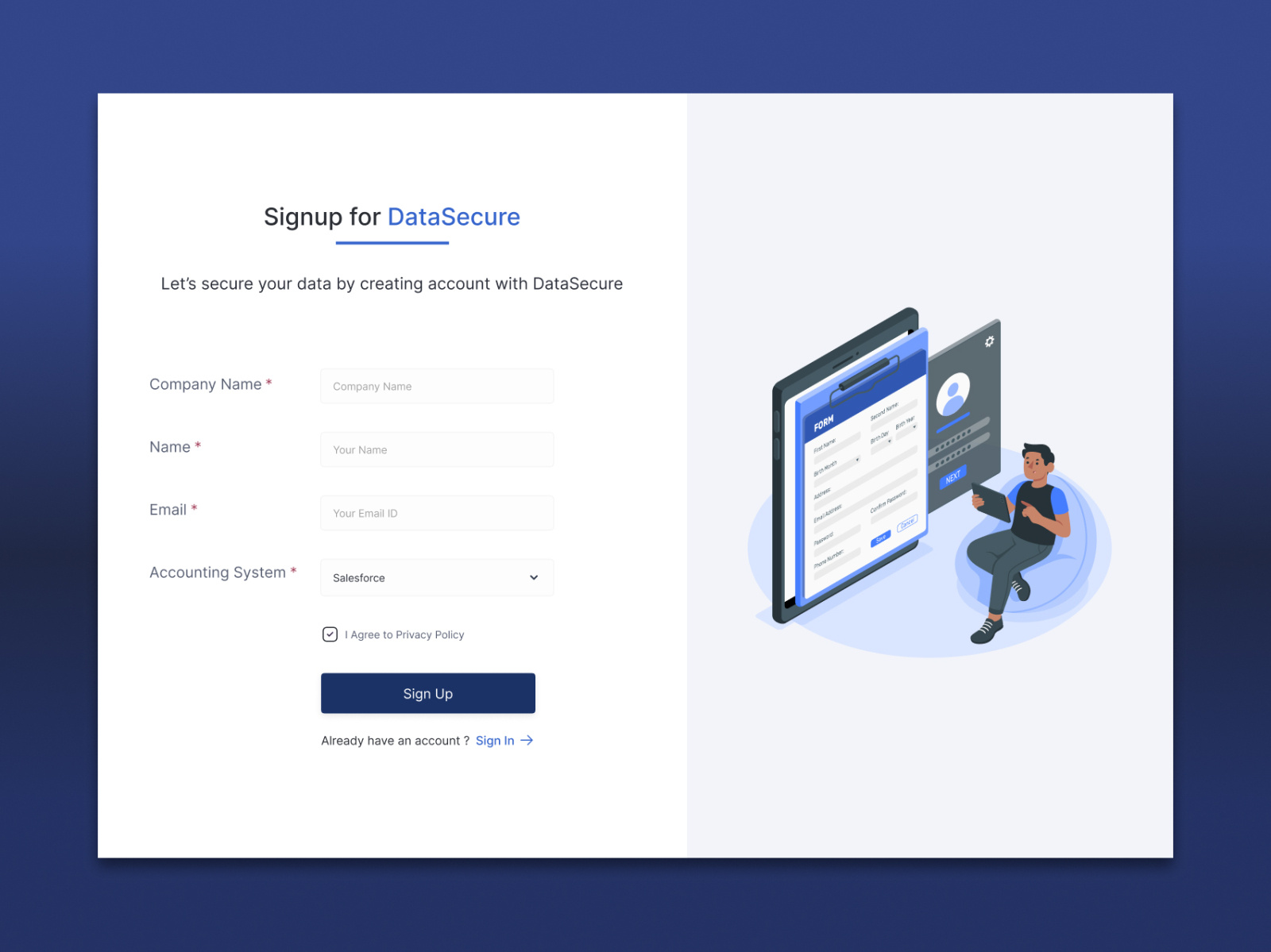 Sign Up by Bhavesh Vithani on Dribbble