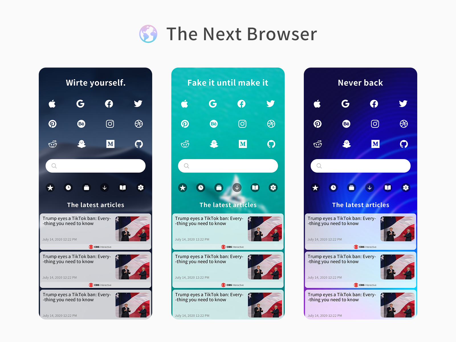 The Next Browser Design by Vic on Dribbble