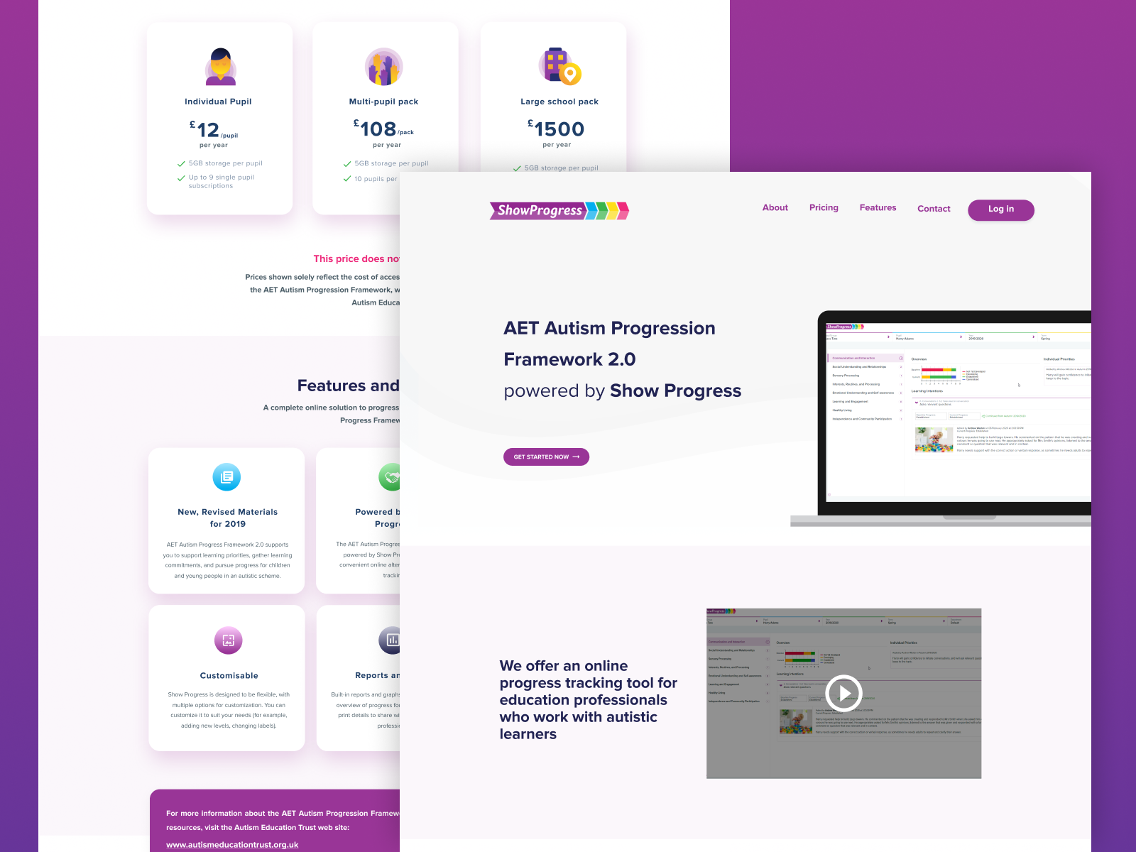 Online Progress Tracking - Landing Page by Ammar on Dribbble