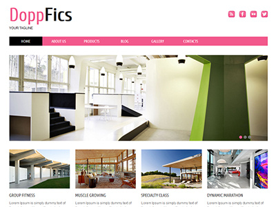 DoppFics Responsive Template by CodeGrape on Dribbble