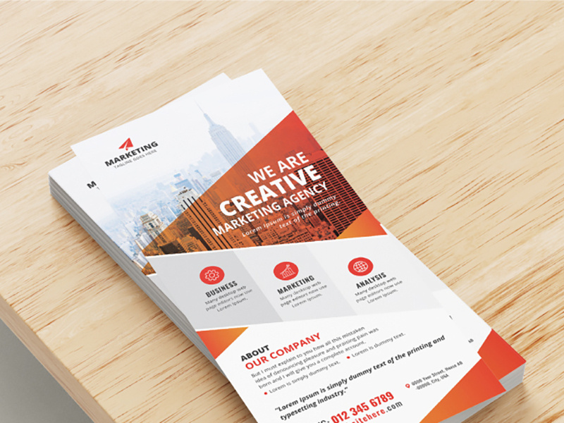 Corporate DL Flyer Template by CodeGrape on Dribbble