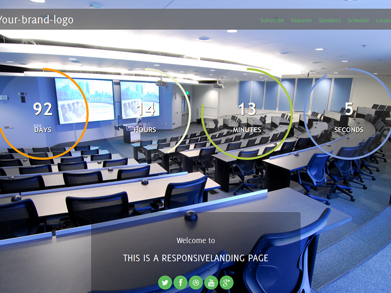 One Page Conference & Event Template by CodeGrape on Dribbble