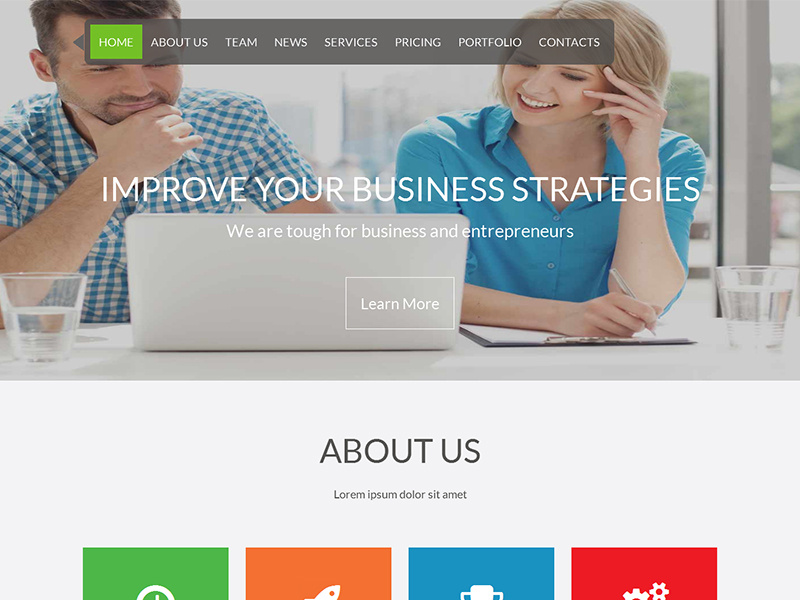 MetroInfo - One Page Business Template by CodeGrape on Dribbble