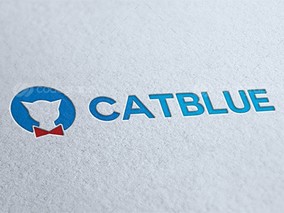 Cat Blue Pets Store Logo Template by CodeGrape on Dribbble