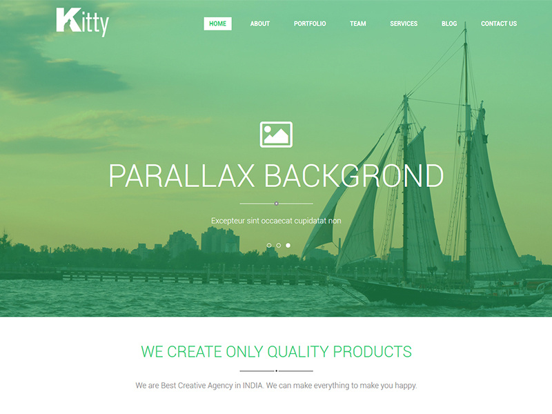 Kitty One Page HTML Template by CodeGrape on Dribbble