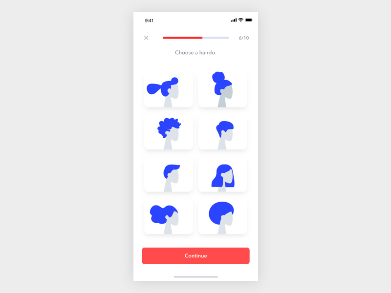 Select person avatar interface by Joyce on Dribbble