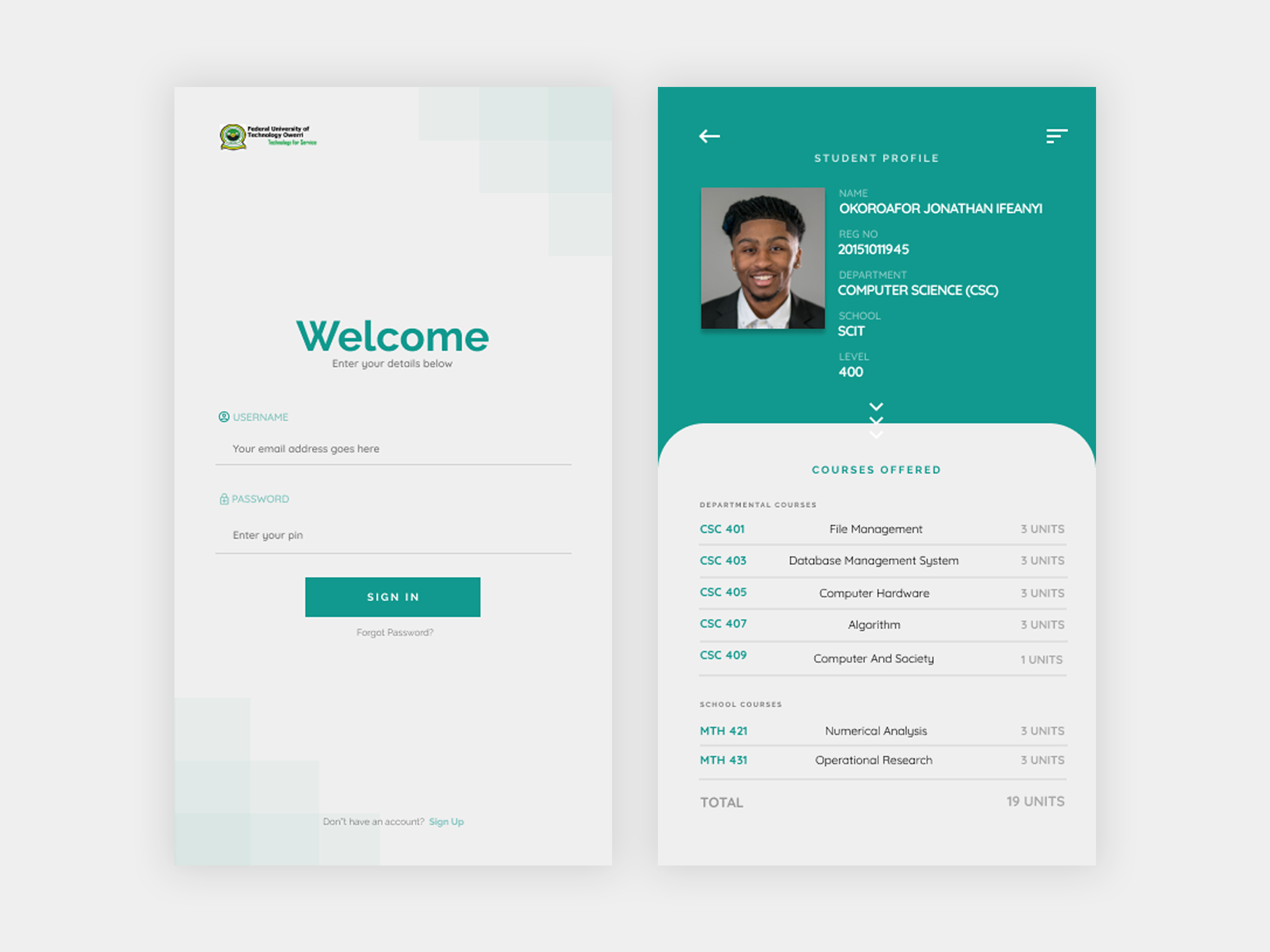 Dribbble - student_profile_ui_dribble.jpg by Victor Onwuzuruike