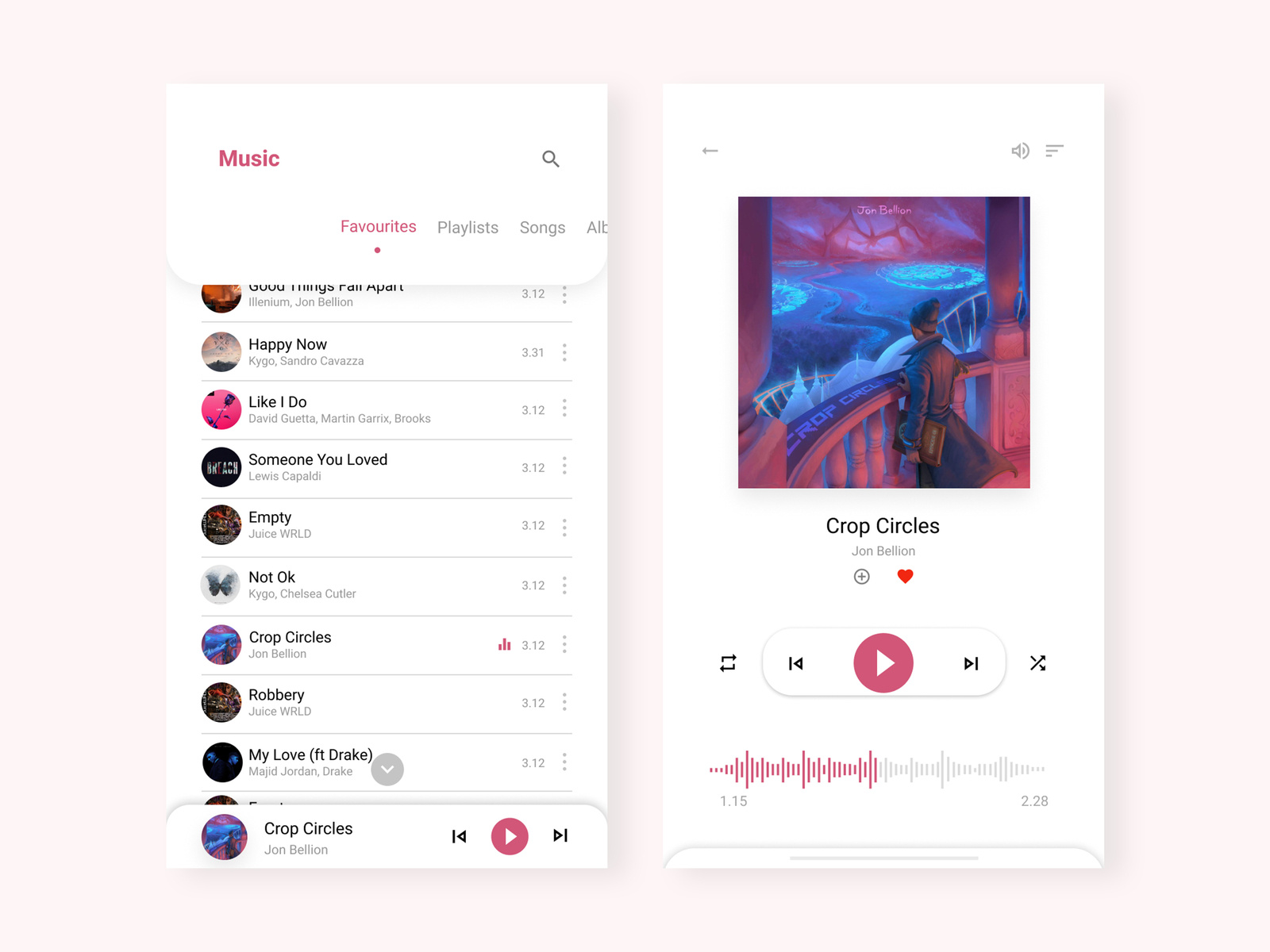 Music Player UI concept by Victor Onwuzuruike on Dribbble