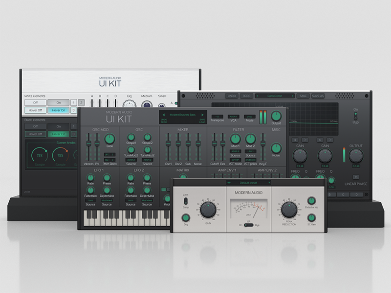 Modern Audio Ui Kit by Voger Design on Dribbble