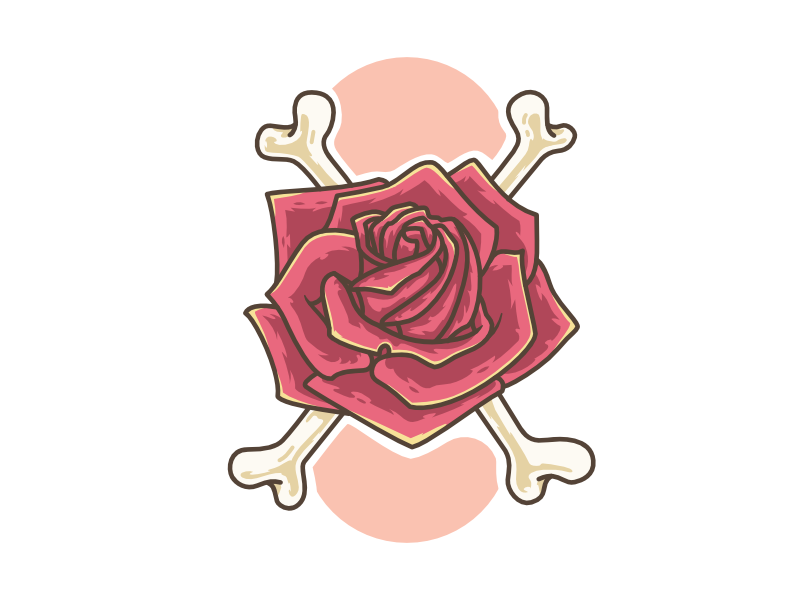 Rose and Bones by Nur Cahyo on Dribbble