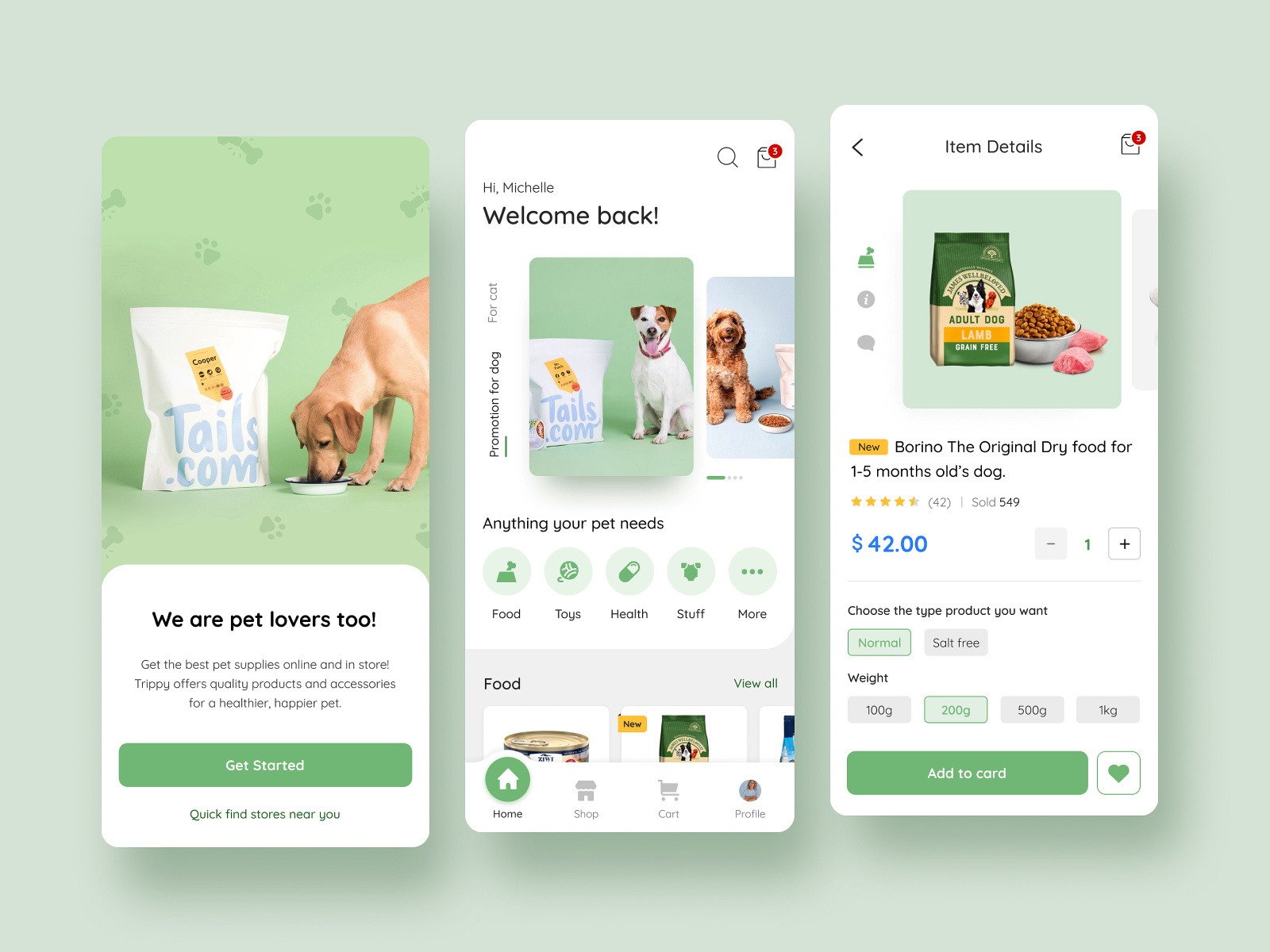 Pet Shop App. by Michelle Do on Dribbble