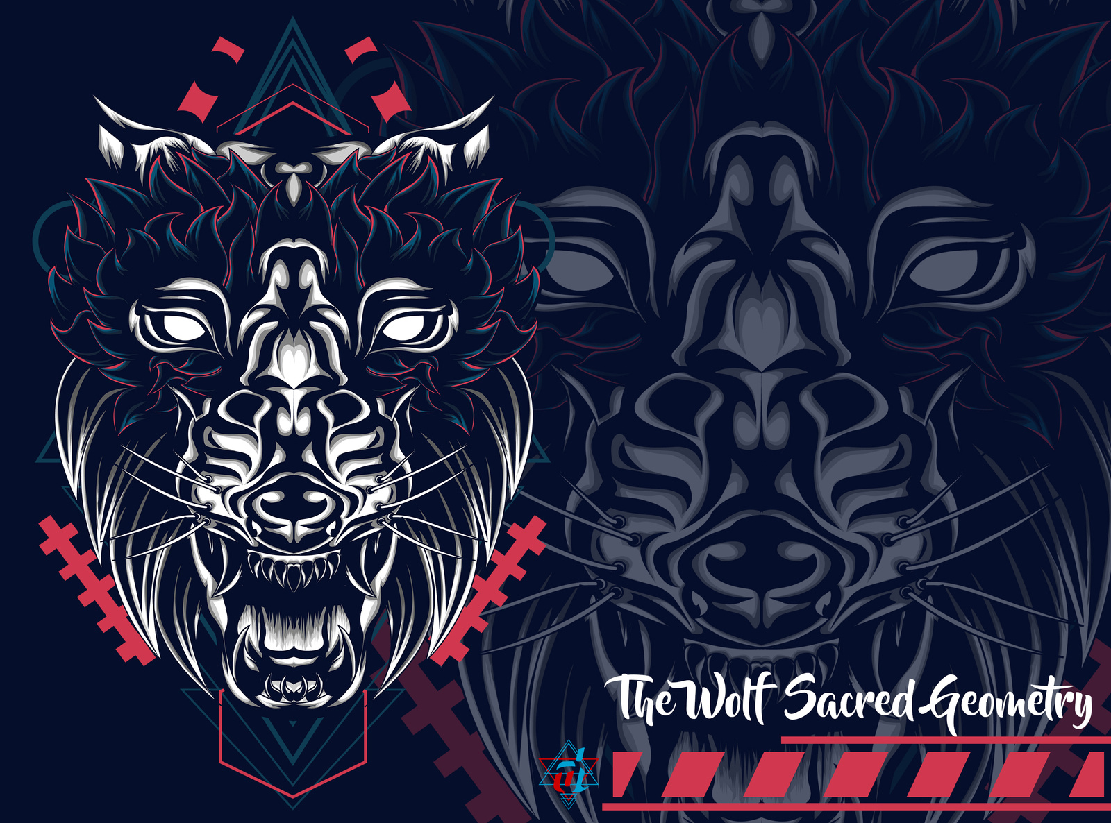 The Wolf Sacred Geometry by Undersacred Studio on Dribbble