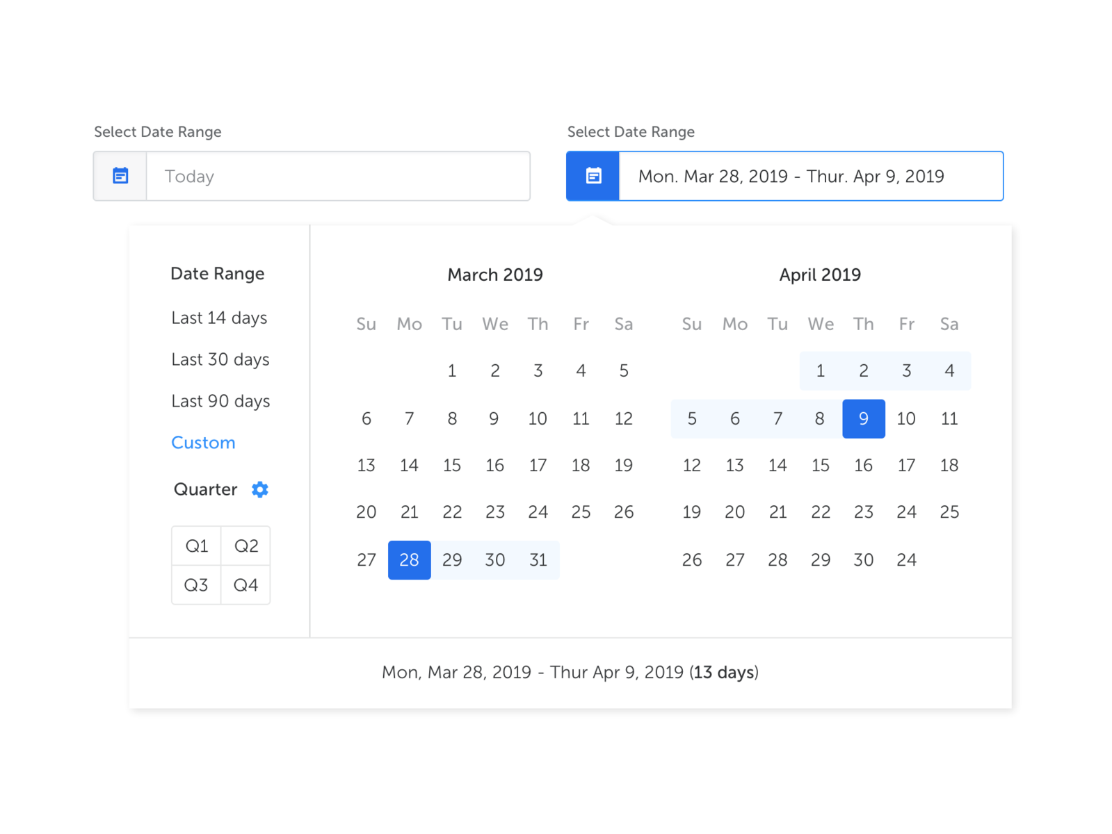 Date Range Selector by Ivy Wang for PartnerStack on Dribbble