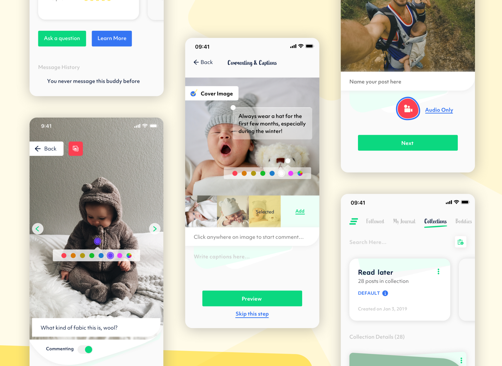 Expecting App - more views by Ivy Wang on Dribbble
