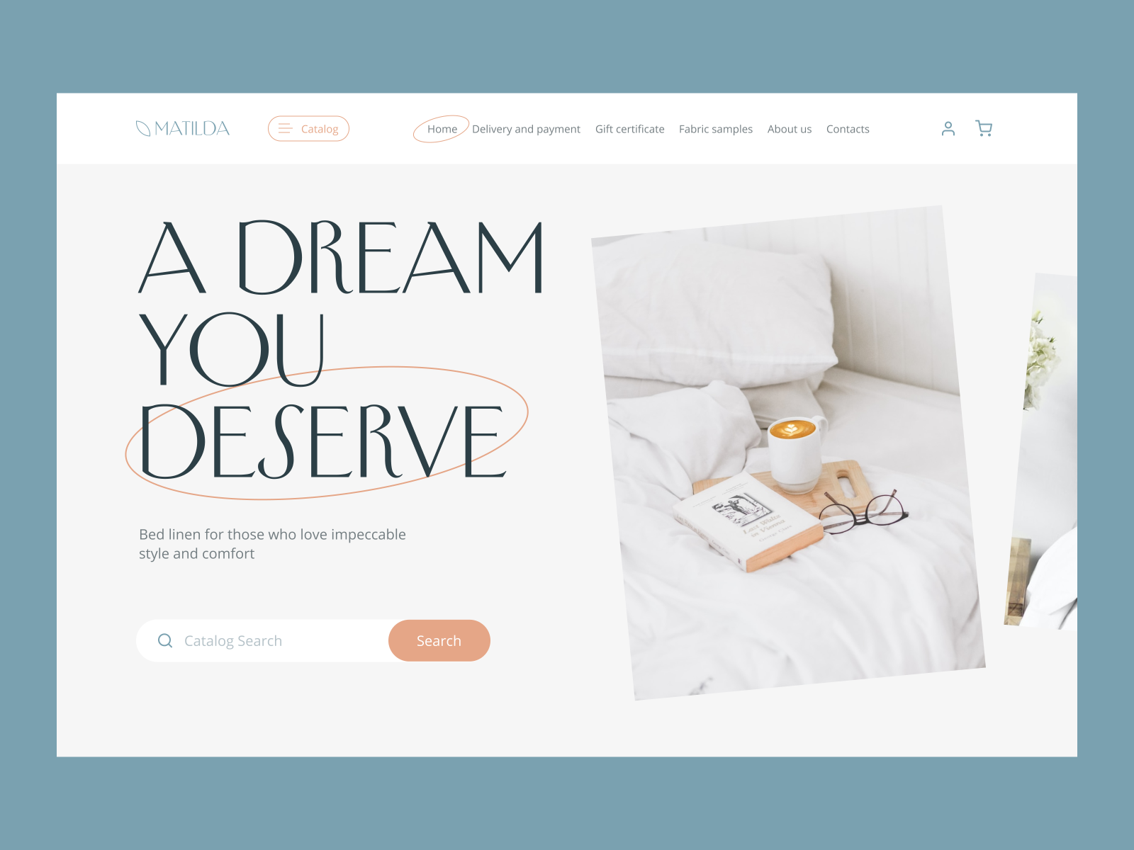 Bed linen - hero screen design by Valerie on Dribbble