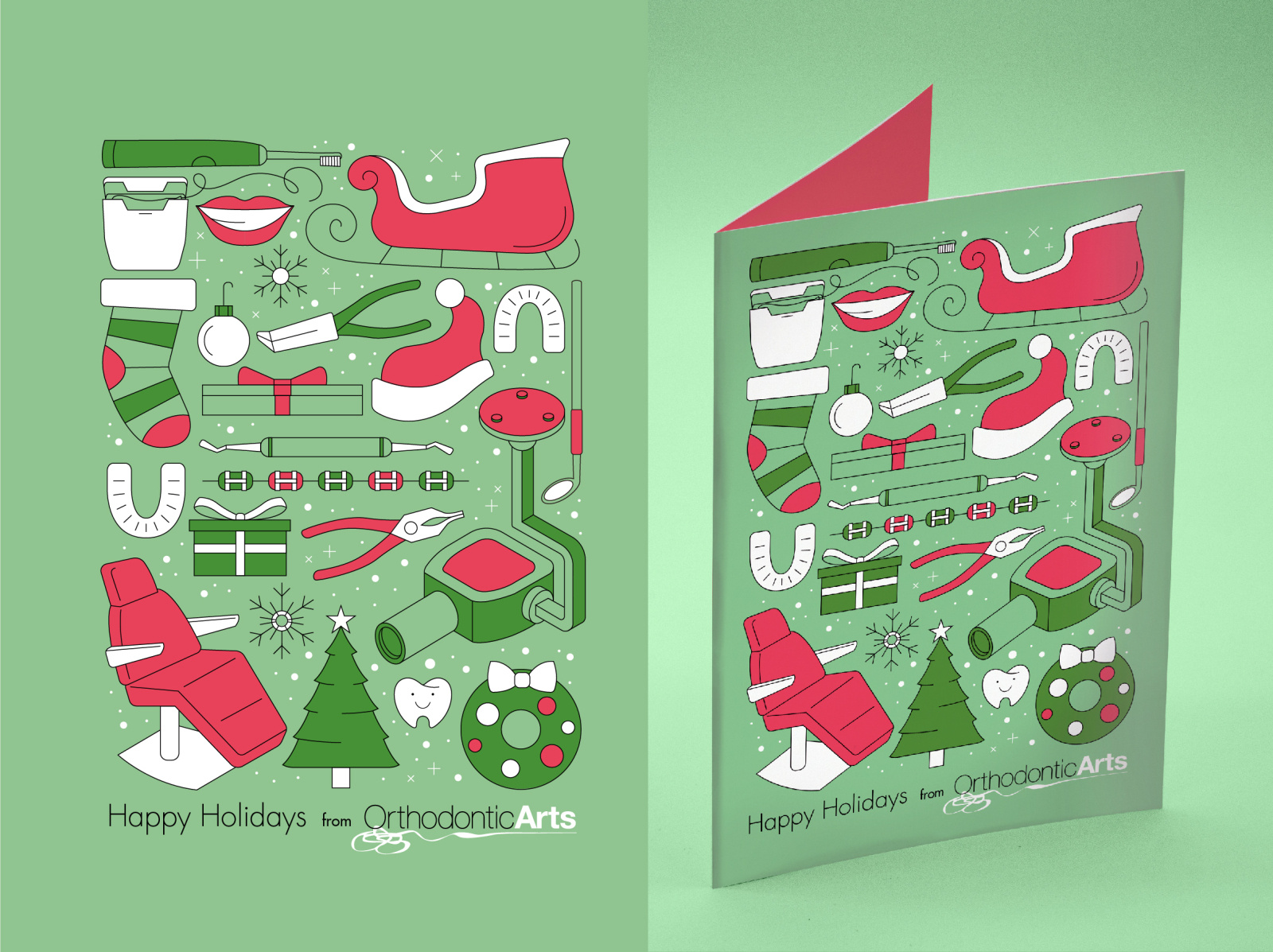 Orthodontic Holiday Card by Sydni Nasada on Dribbble
