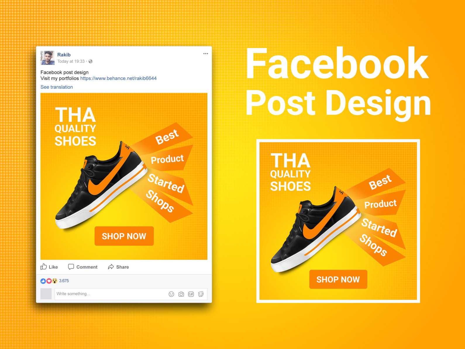 Facebook Post Design By Md Rakib Hosen On Dribbble