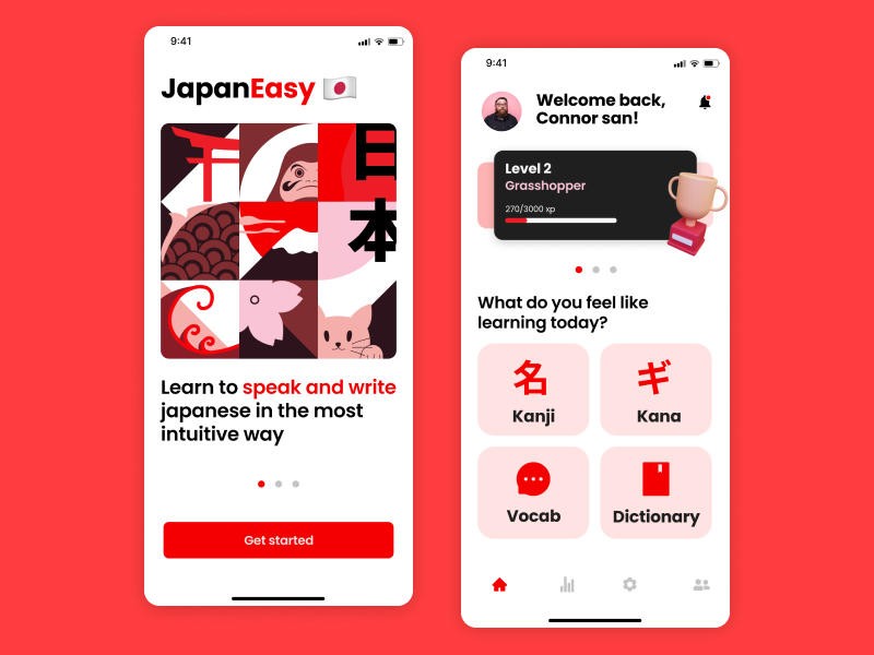 JapanEasy - Japanese Learning App concept by Russell Navin on Dribbble