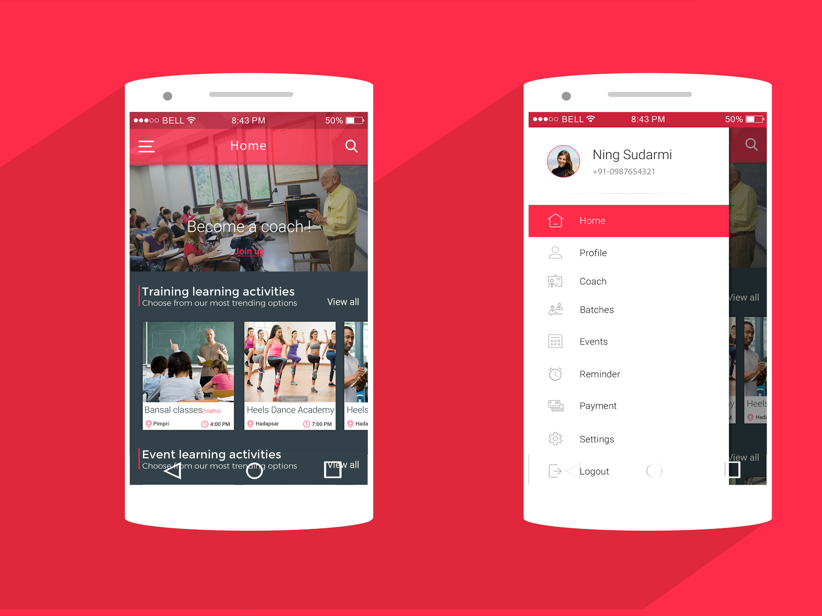 Trainer Cue - online training app by gagander singh on Dribbble