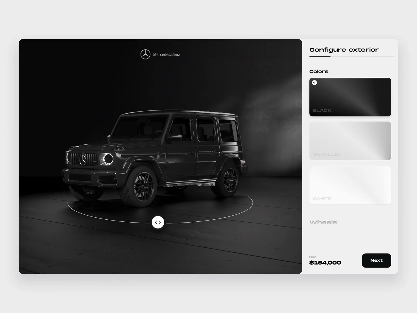 Mercedes-Benz Configurator Concept by Andrew Peleshok on Dribbble