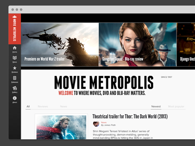 Movie Metropolis redesign - home screen by Made by on Dribbble