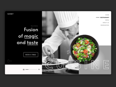 chef website design by Terry John Paul on Dribbble