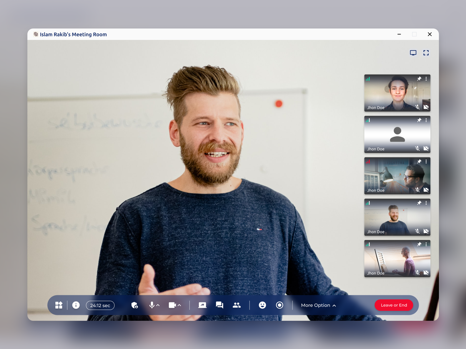 Video Conference Application Design by Islam Rakib on Dribbble