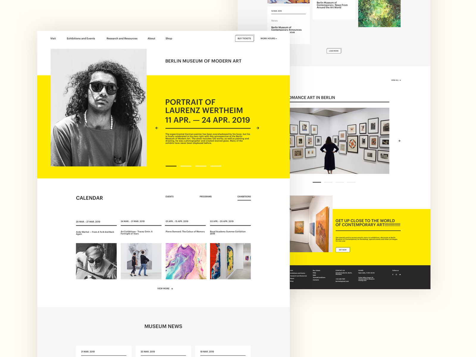 Modern Art Museum Website by Kristina Bumbak on Dribbble