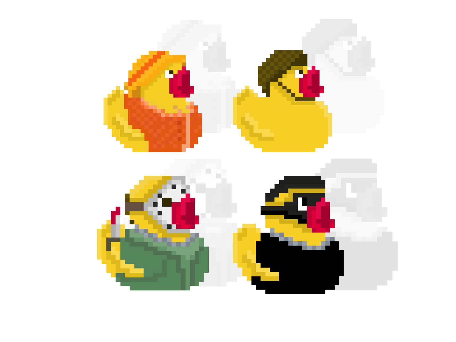 Pixel ducks character by Azalia Mc on Dribbble