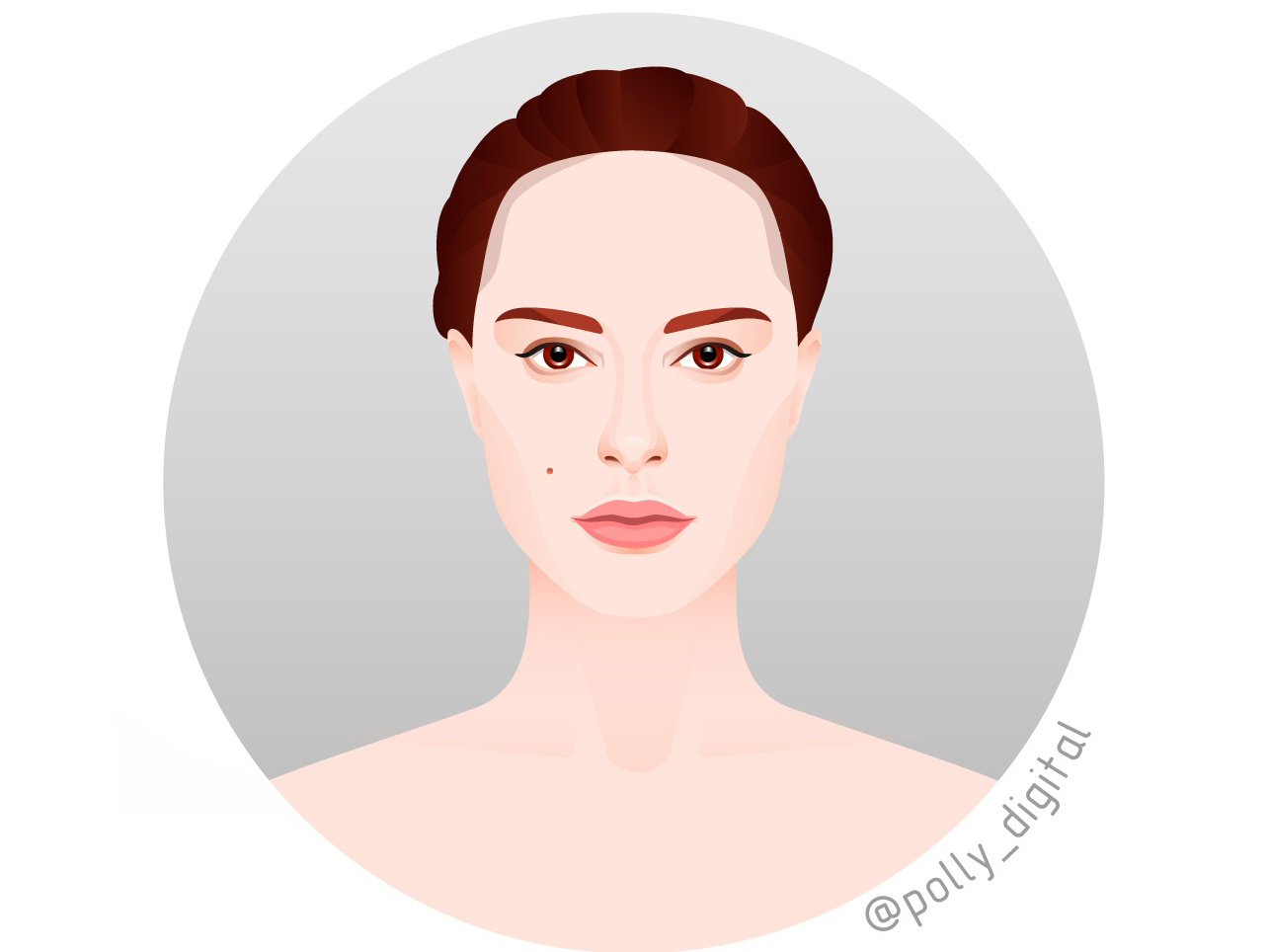 Portrait of Natalie Portman by Polly on Dribbble