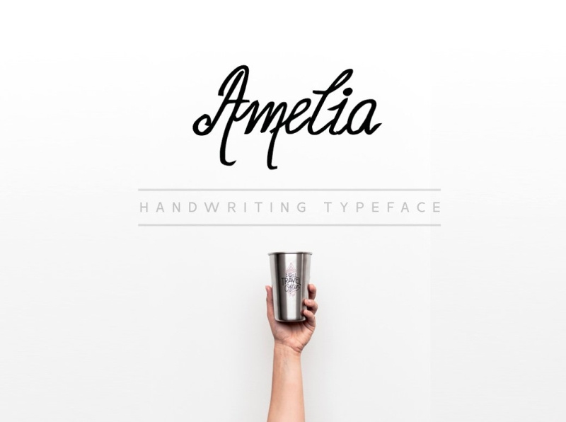Amelia - Beautiful Handwriting Font by Designova® Fonts on Dribbble