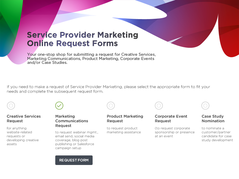 Online Request Forms page by Yulia Konova on Dribbble