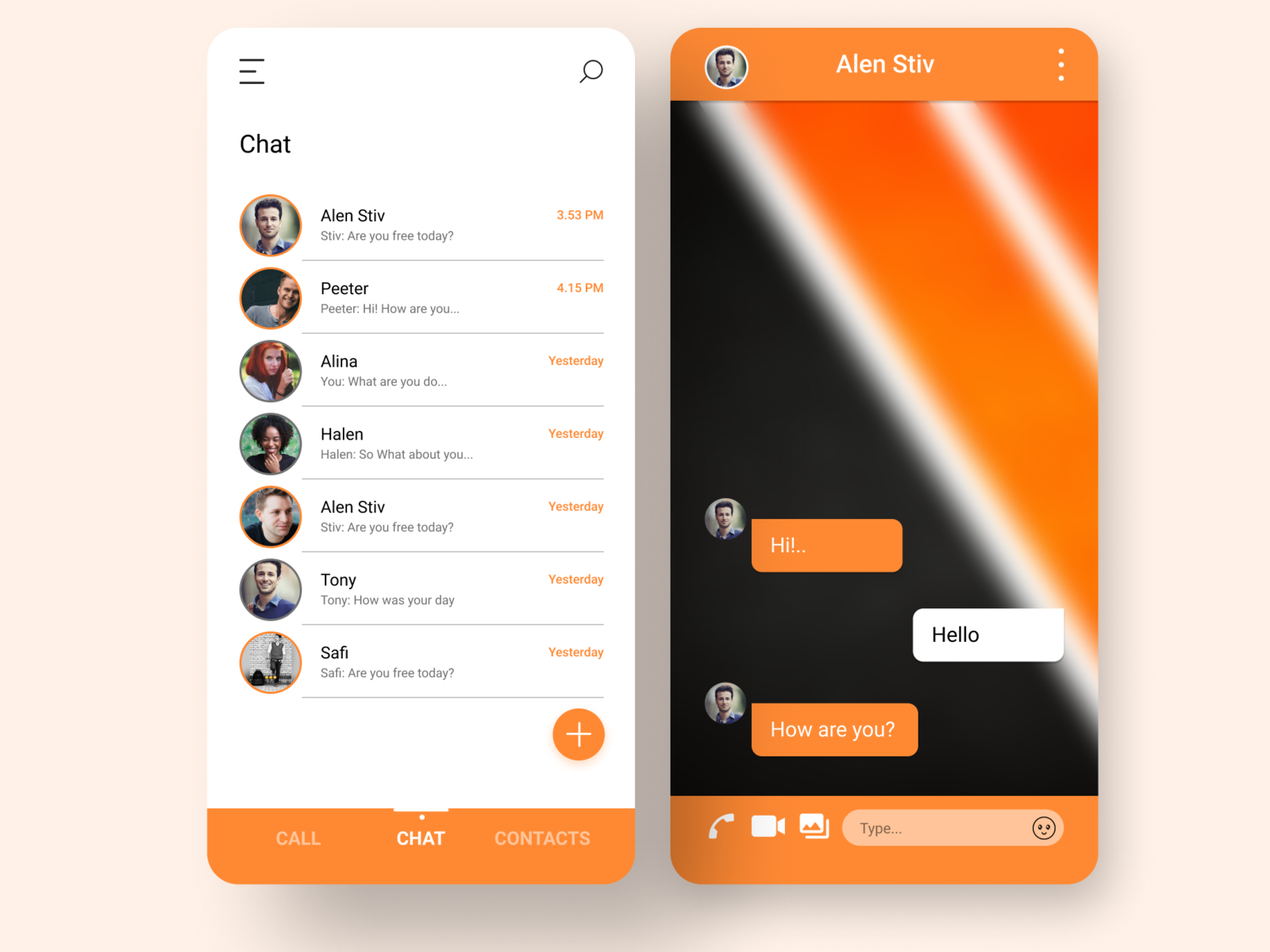 Chat App by Sahin Safi on Dribbble