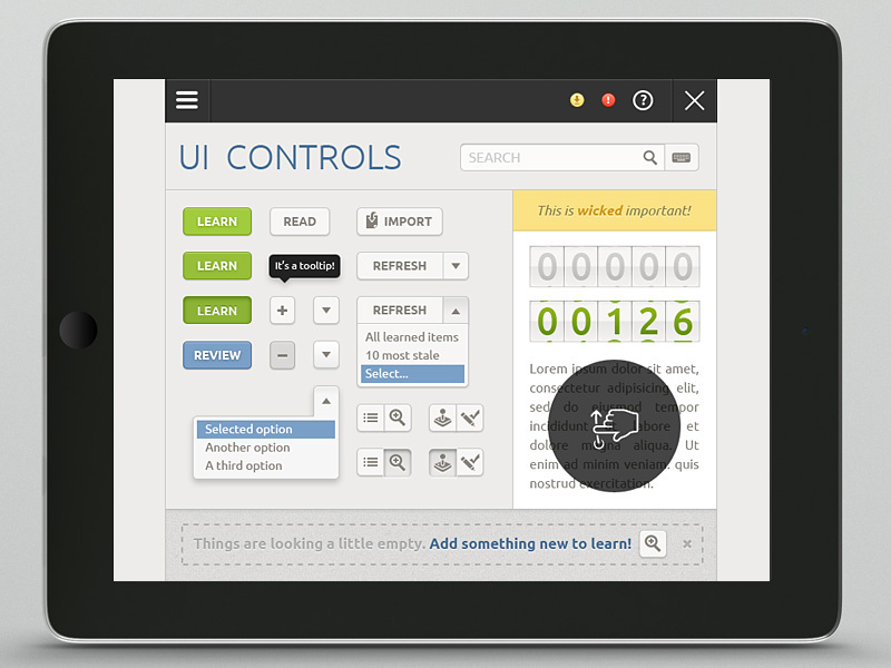 Dribbble - ui-controls.jpg by Shaun Sutherland