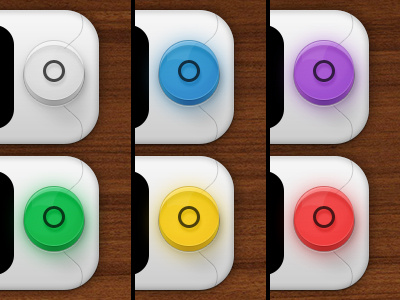 Clear LED Buttons by Shaun Sutherland on Dribbble