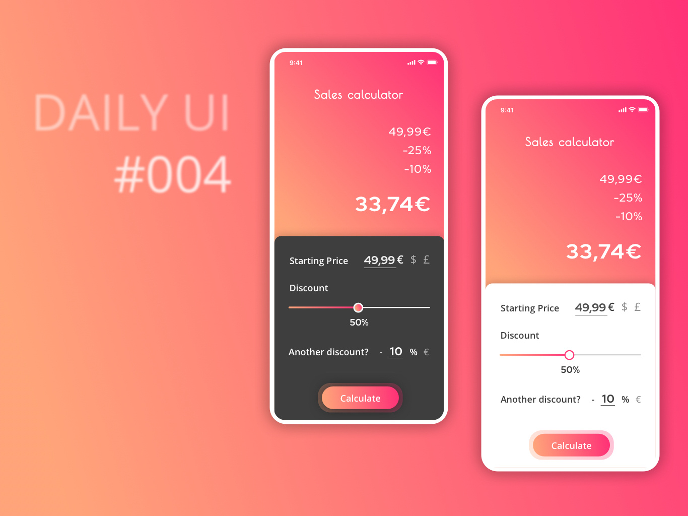 Daily UI #004 - Calculator by Marion Constantinides on Dribbble