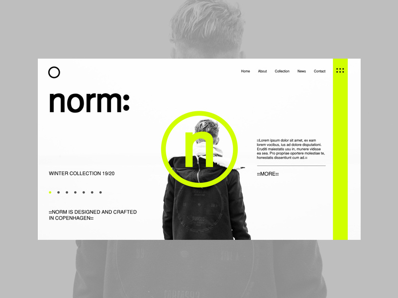 NORM: home page by Marija Milenkovic on Dribbble