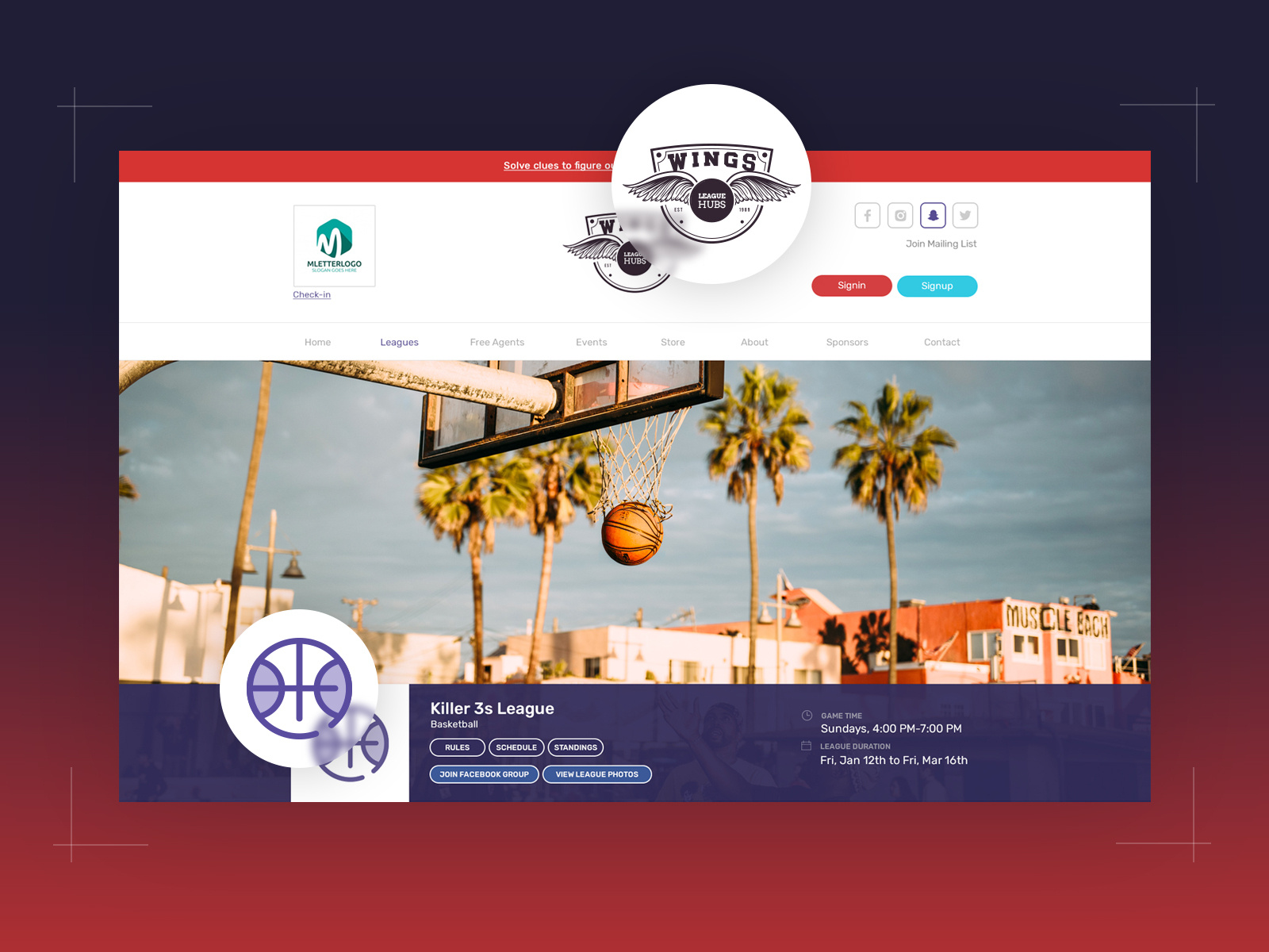 Webpage Design - Sports Portal by Parminder Kaur on Dribbble