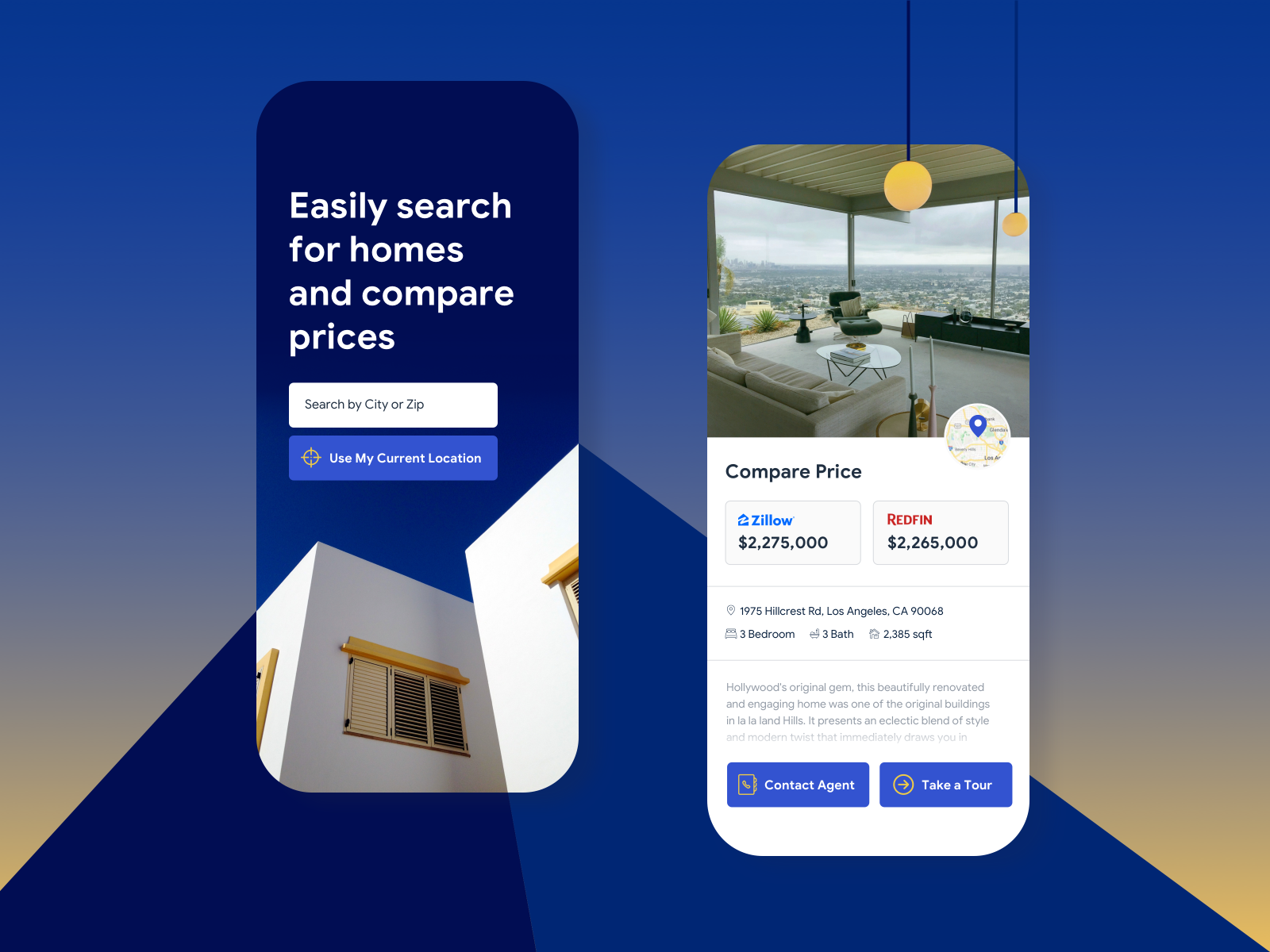 Home Comparison Mobile App by Natalie Peckham on Dribbble